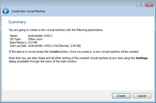 Install Android-x86 v4.0 RC1 on Oracle VirtualBox